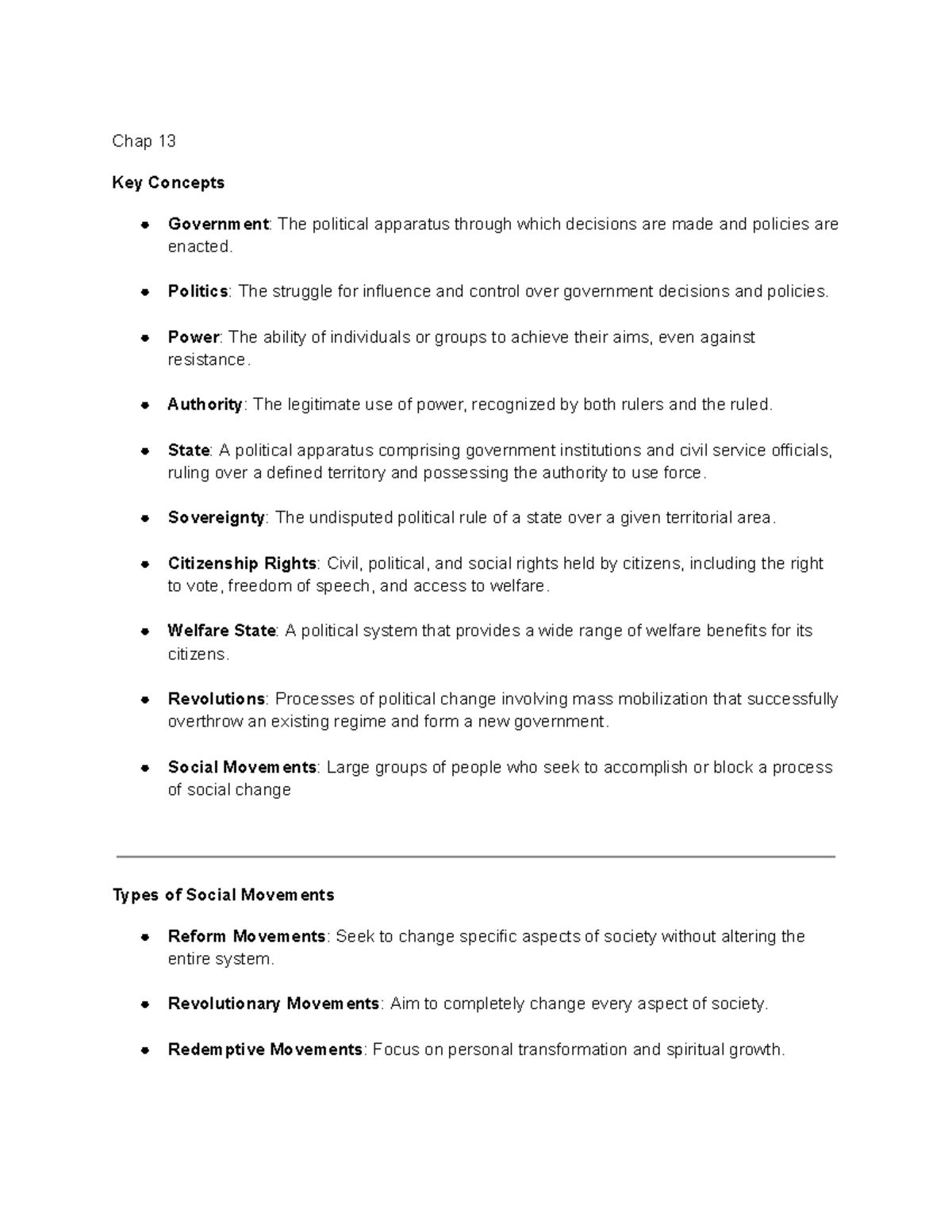 SOC 101 Chapter 13: Understanding Politics, Media & Social Movements ...