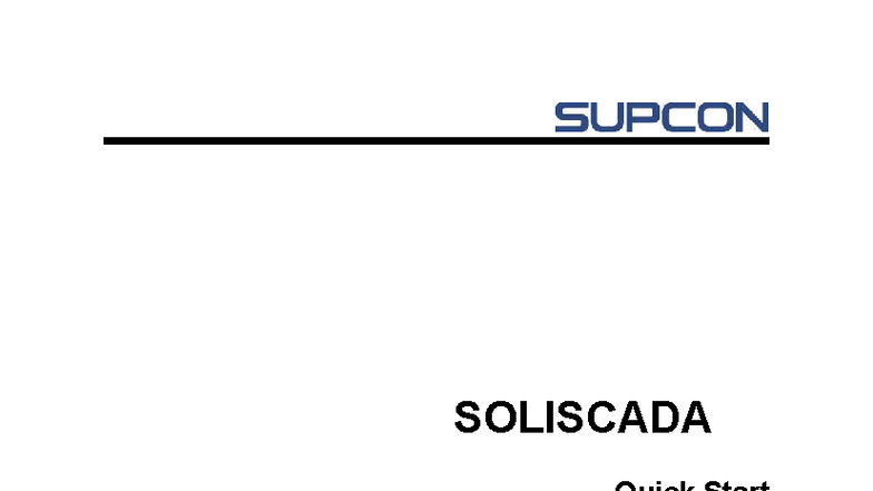 15. Quick Start Guide for SOLISCADA Software - Studocu
