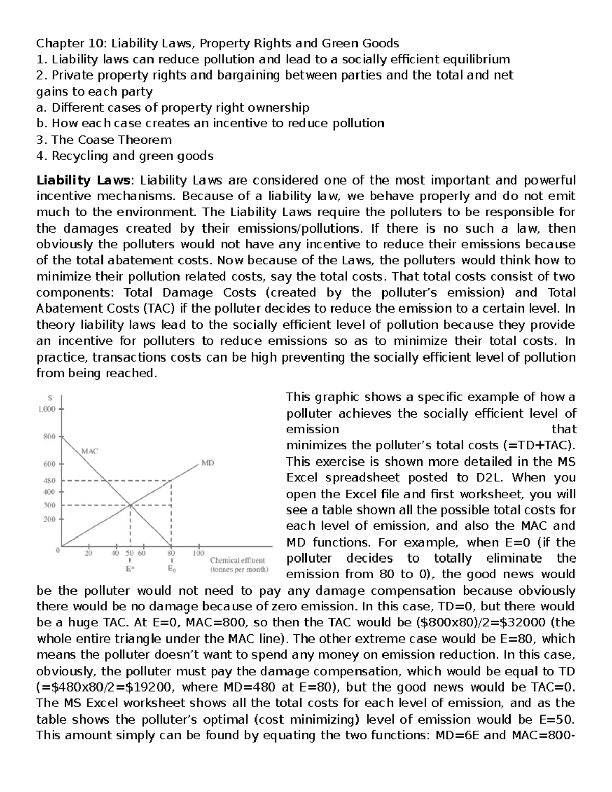 Chapter 10: Liability Laws, Property Rights & Green Goods Analysis ...