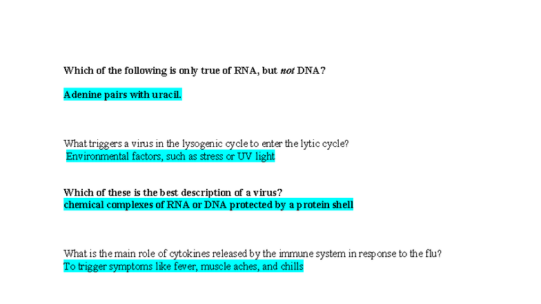 Viral Structure and Lifecycle: Key Concepts for BIO 101 - Studocu