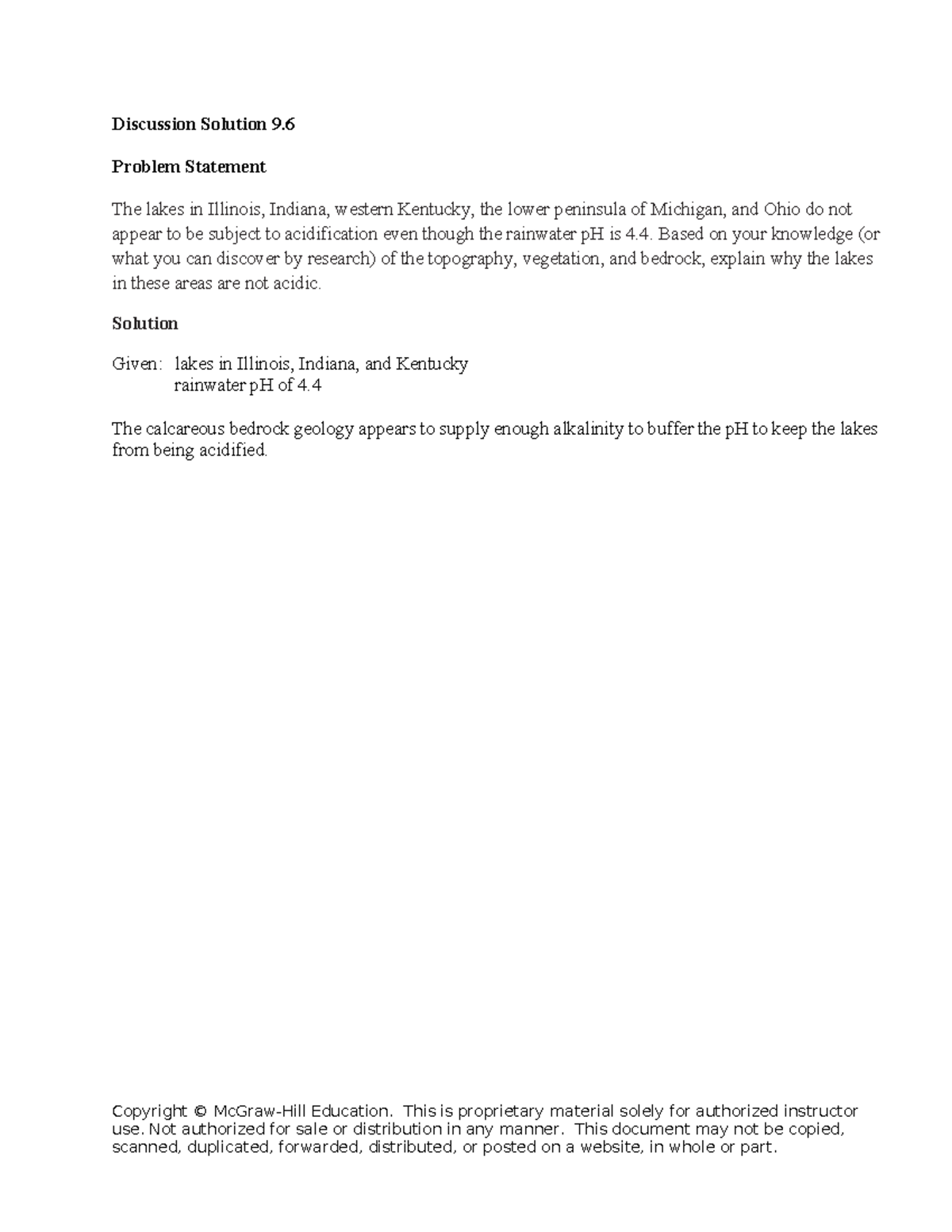 Soln09D06 - Discussion on Lake Acidification Solutions - Studocu