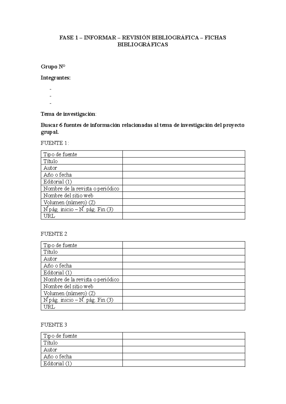 FASE 1: Revisión Bibliográfica - Actividad Grupal N°4 - Studocu