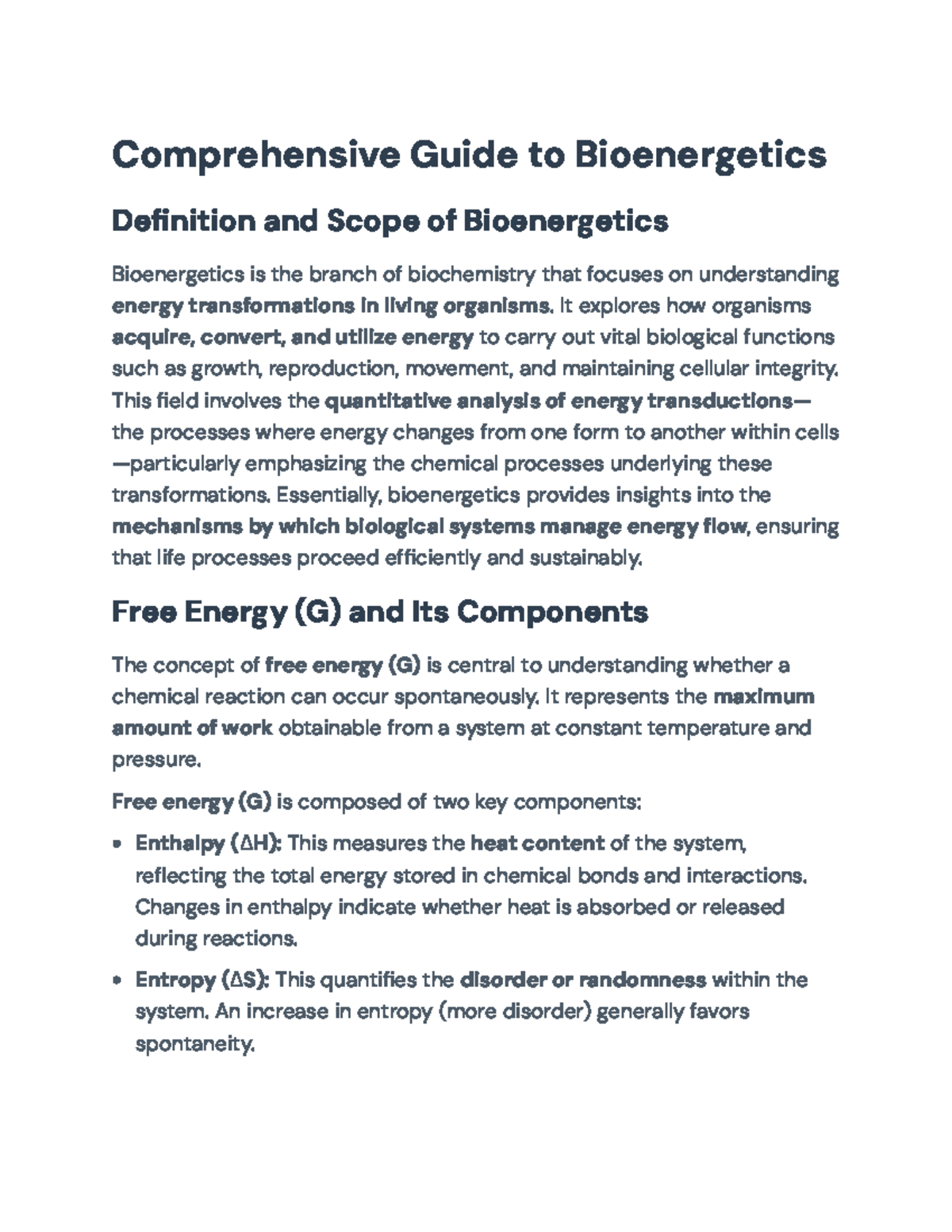 Comprehensive Guide to Bioenergetics: Energy Transformations & ATP (BIO ...