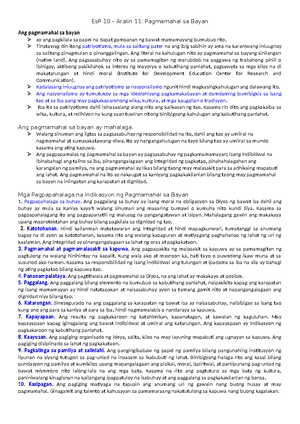 Ekolek lecture notes - EKOLEK Kahalagahan ng Ekolek: Pagpapanatili ng ...