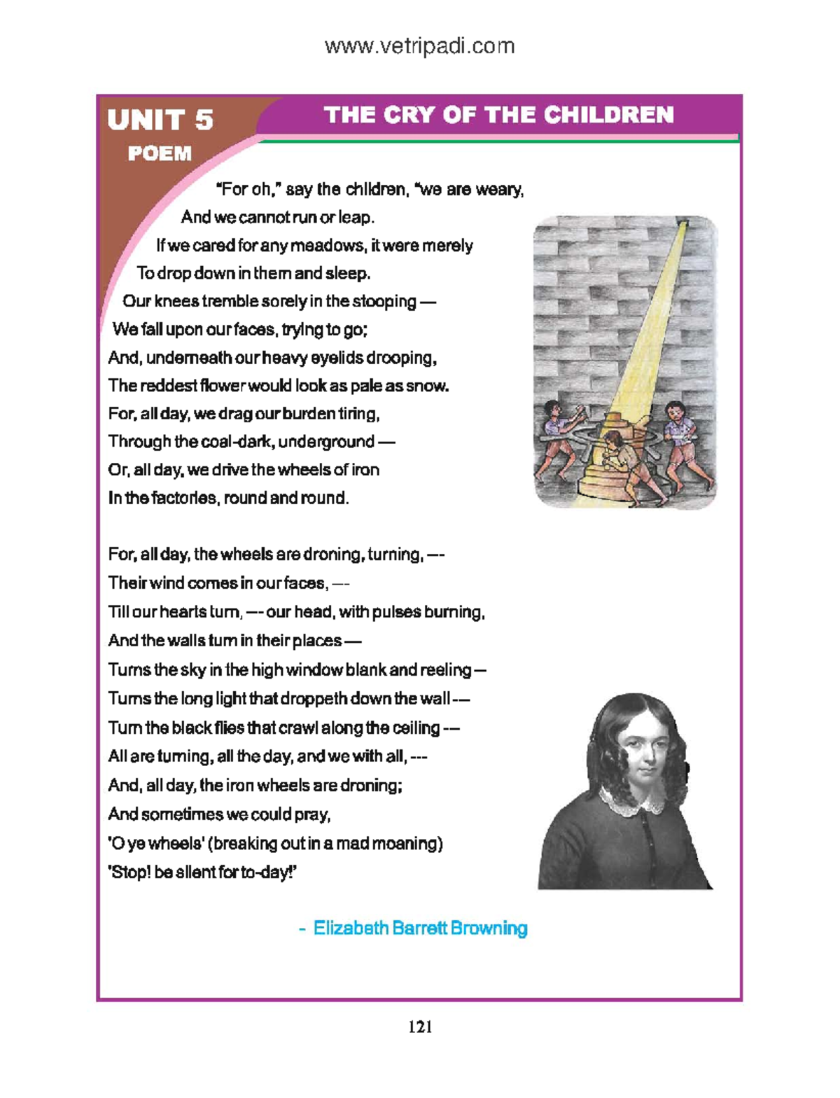 UNIT 5: THE CRY OF THE CHILDREN POEM ANALYSIS - Studocu