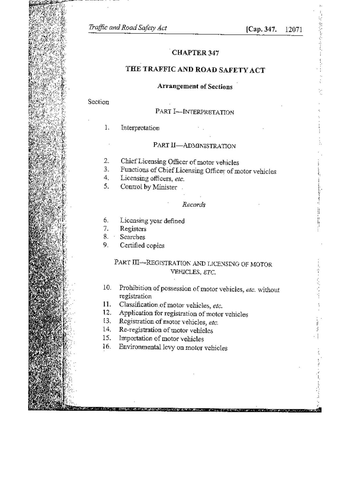 Traffic and Road Safety Act 347: Comprehensive Legislative Overview ...
