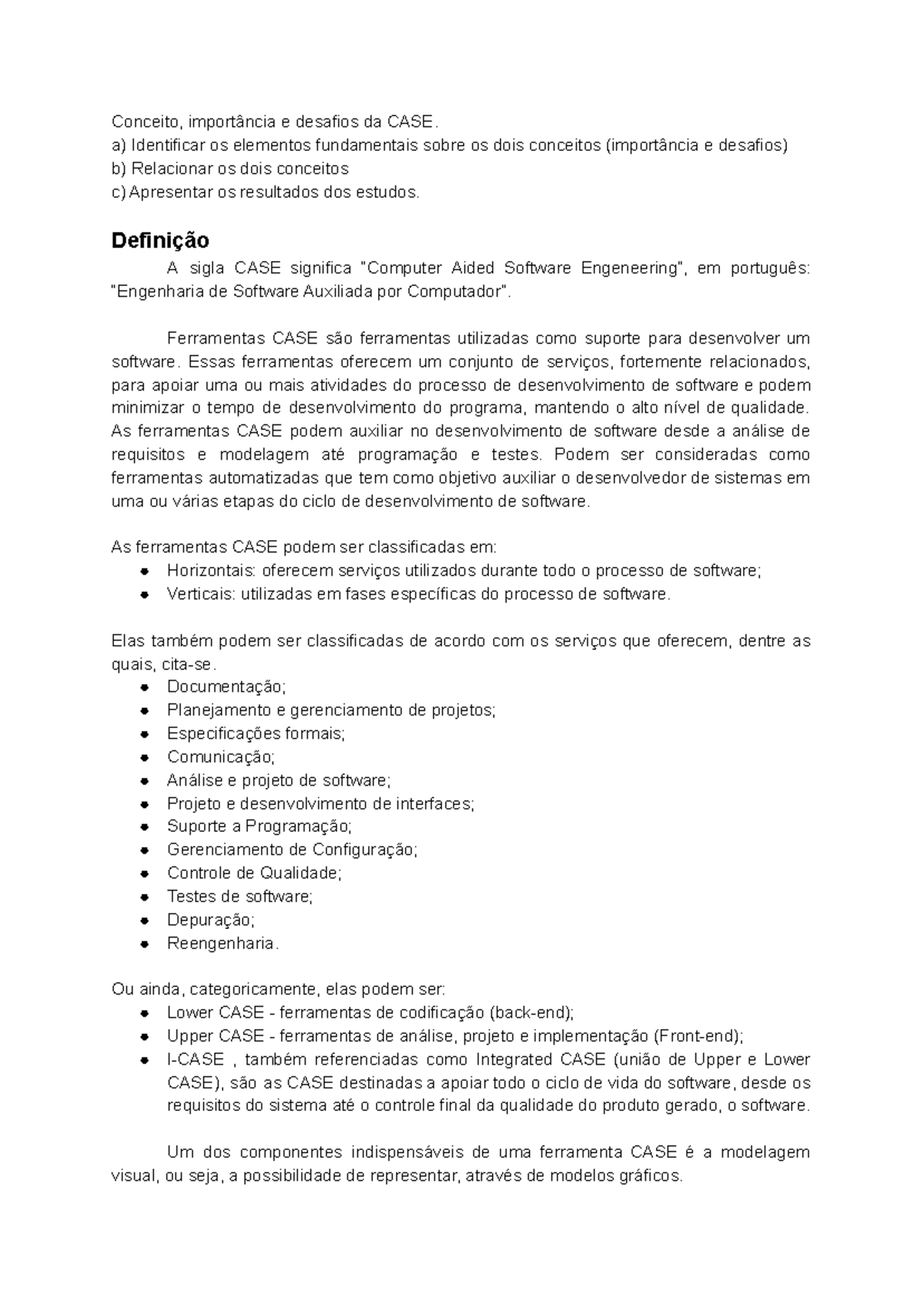 Ferramentas CASE: Conceitos, Vantagens e Desafios na Engenharia de ...