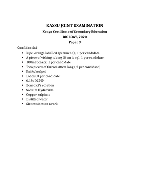 2025 KCSE Agriculture Project Paper 3 Instructions for Schools (443 ...