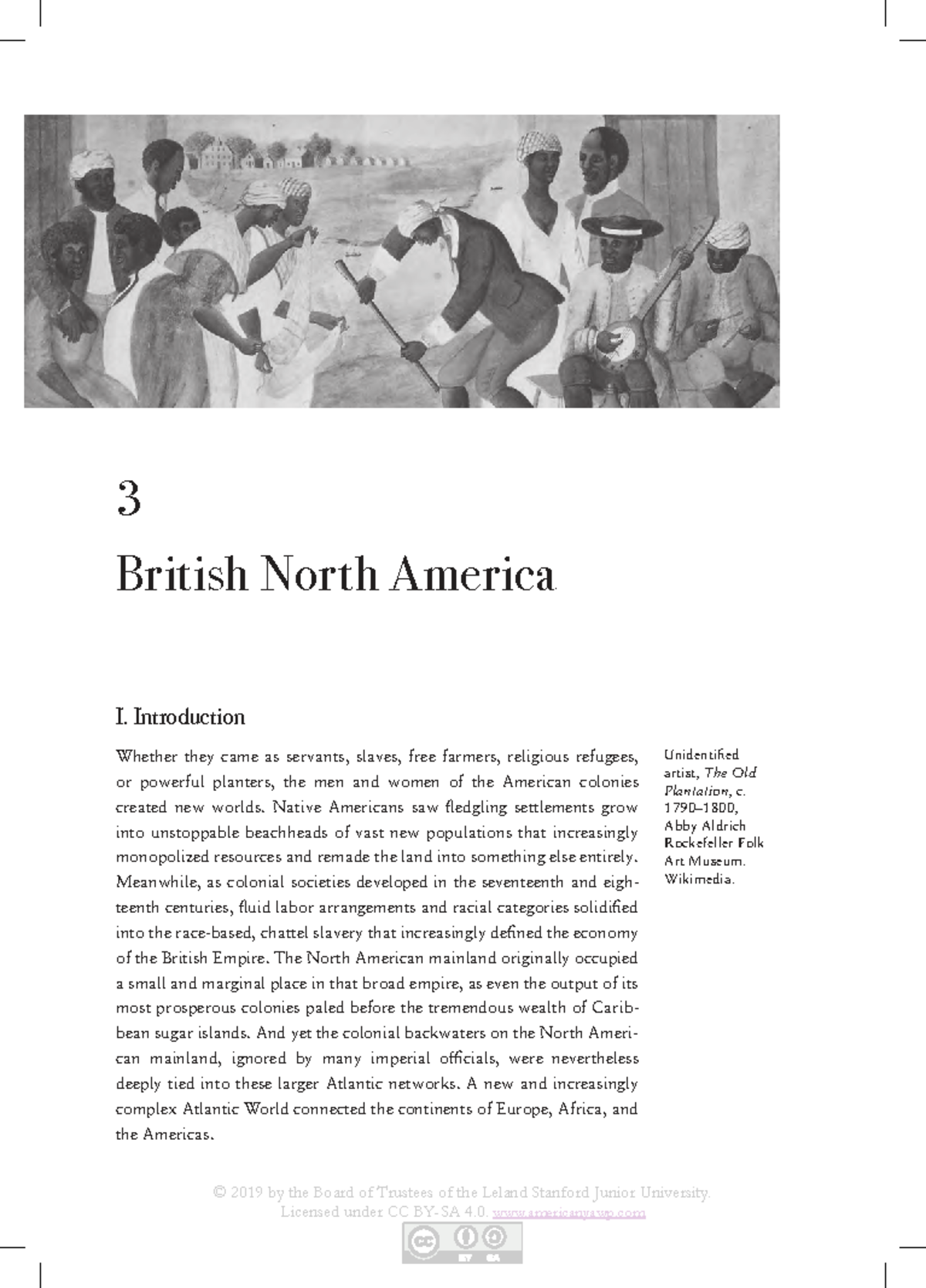 British North America I: Slavery, Native Relations, and Colonial ...