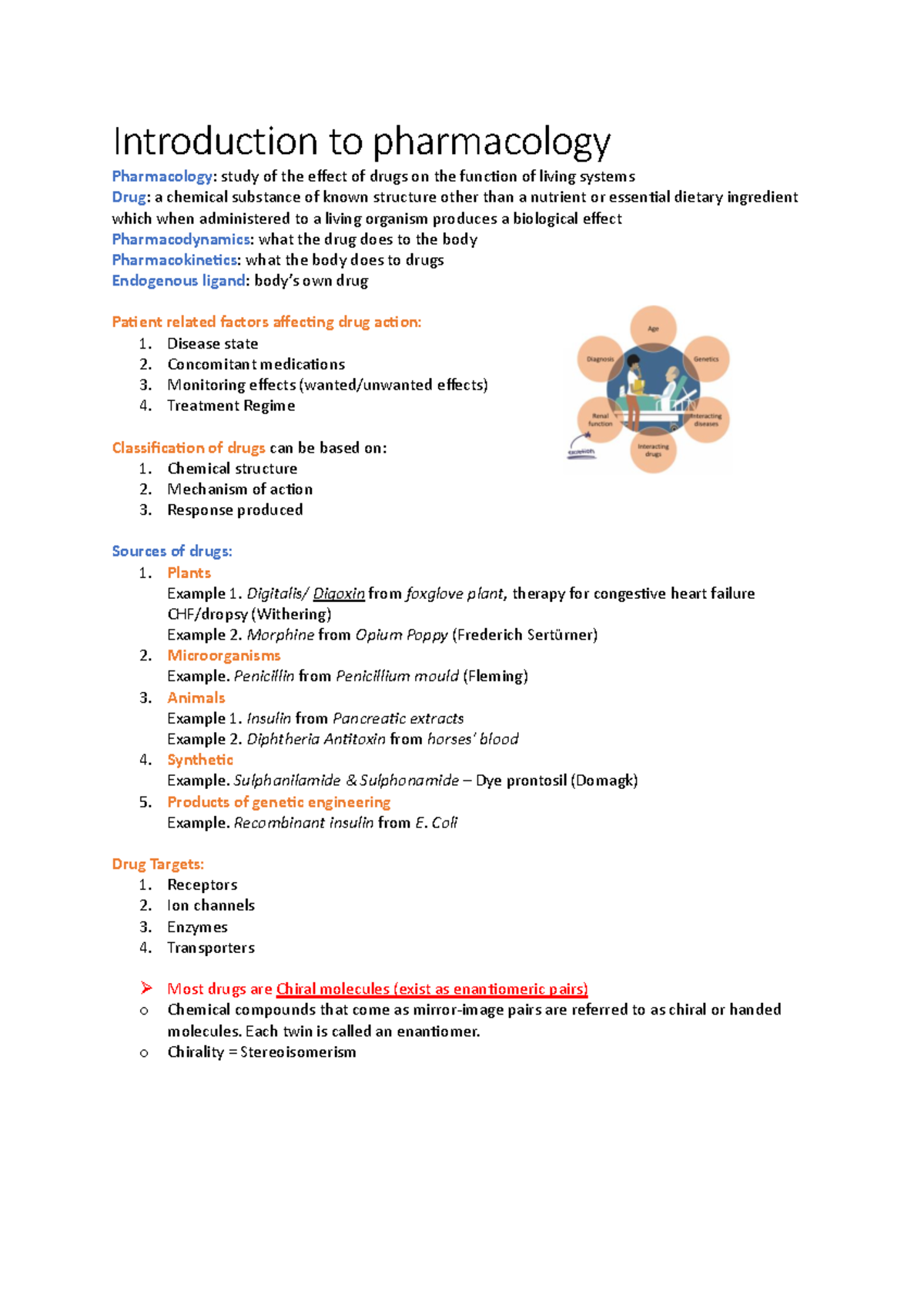 MD214 Pharmacology Complete Notes: An Overview of Drug Mechanisms - Studocu