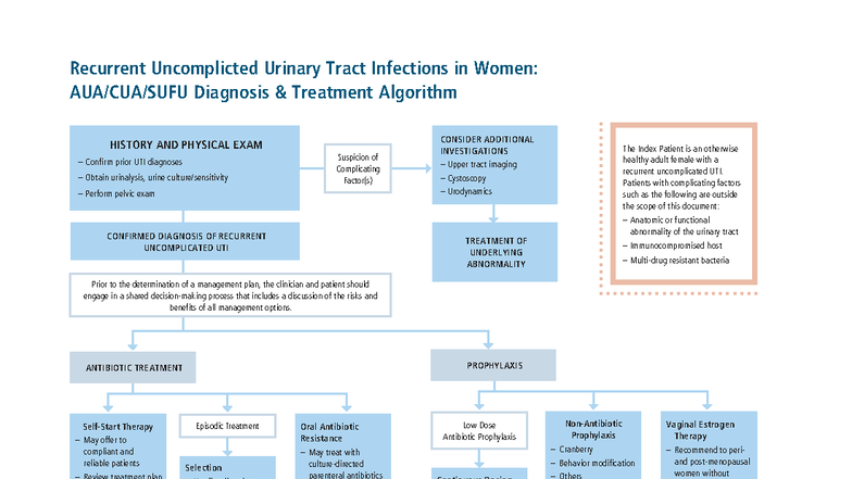 Recurrent Uncomplicated UTI Management Algorithm: Diagnosis & Treatment ...
