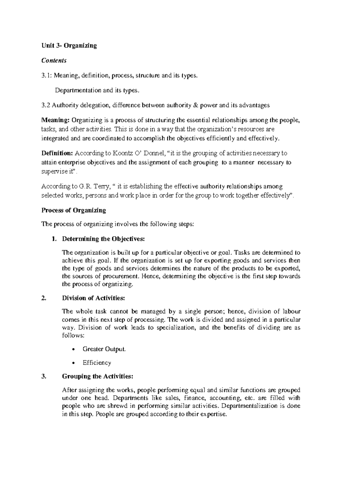 POM Unit 3 - Organizing Principles: Authority Delegation Explained ...