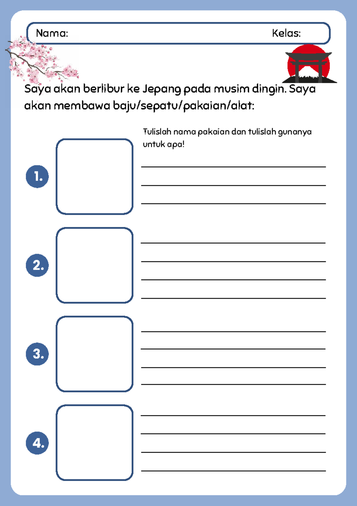 Baju apa yang dipakai - Learning vocabulary about cllothes and weather ...