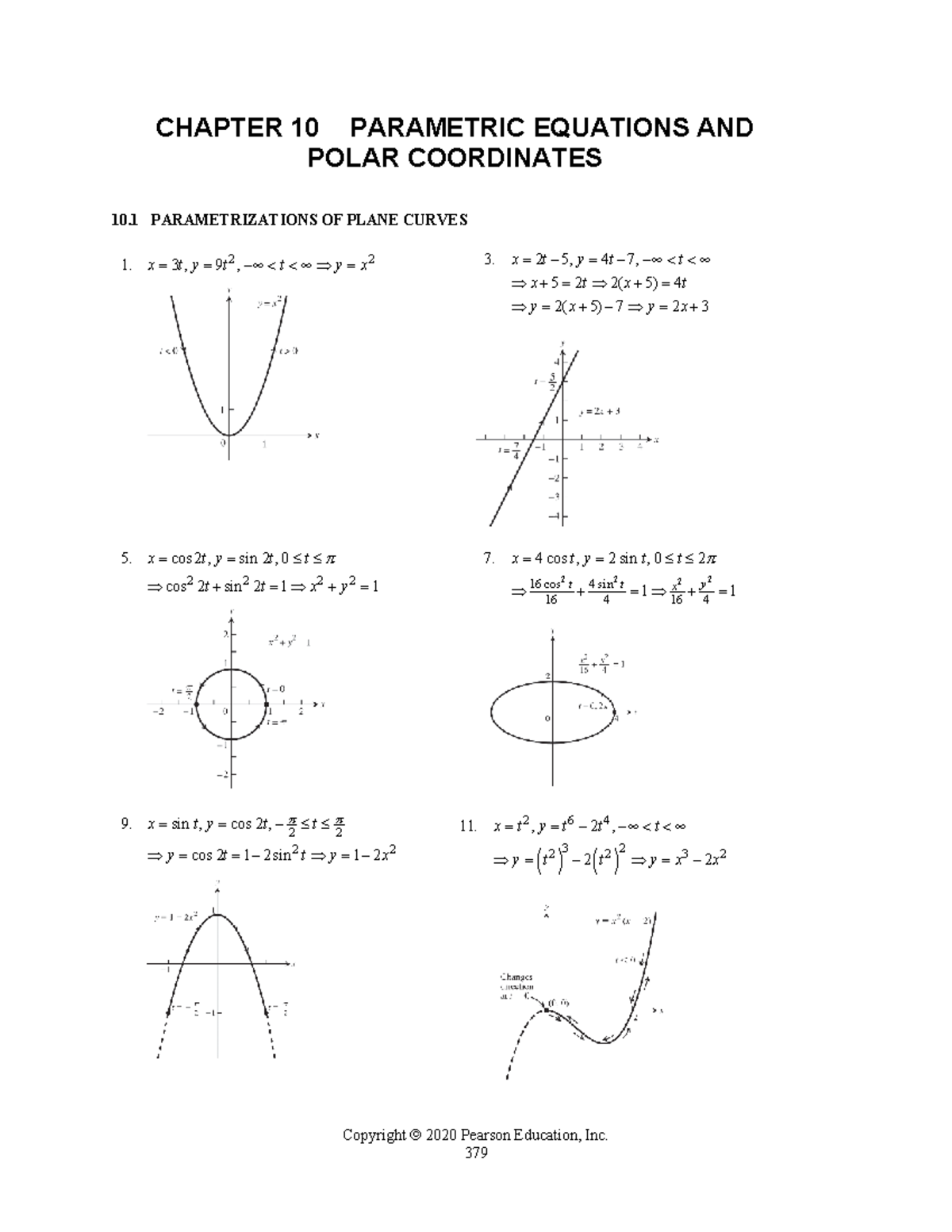 Chapter 10: Parametric equations and polar coordinates - calculus 14e ...