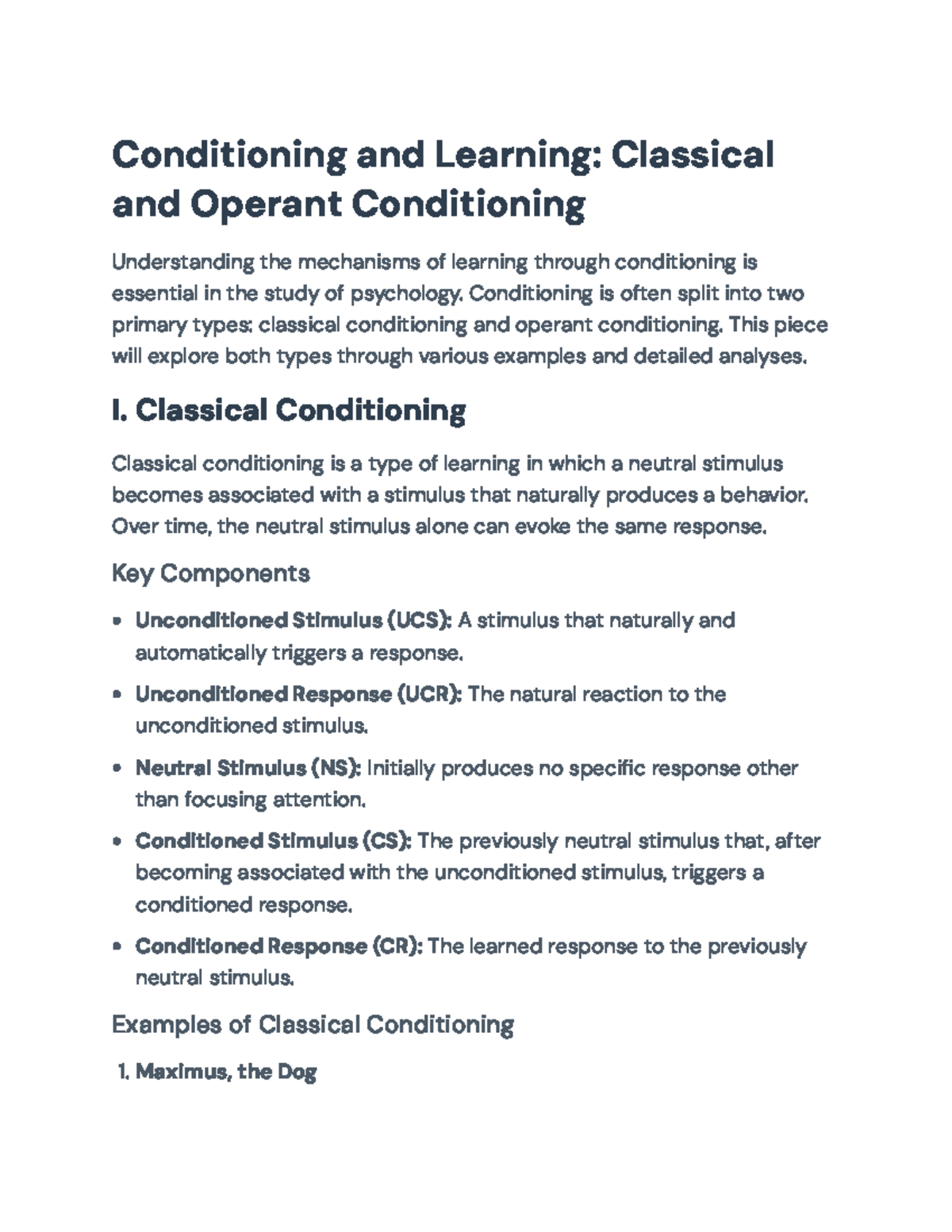 Understanding Classical and Operant Conditioning in Psychology ...