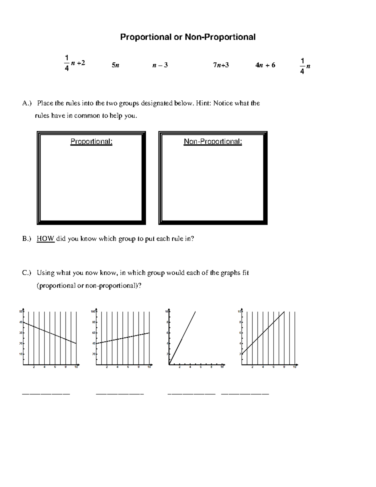 Proportional or Non Proportional Notes - Proportional or Non ...