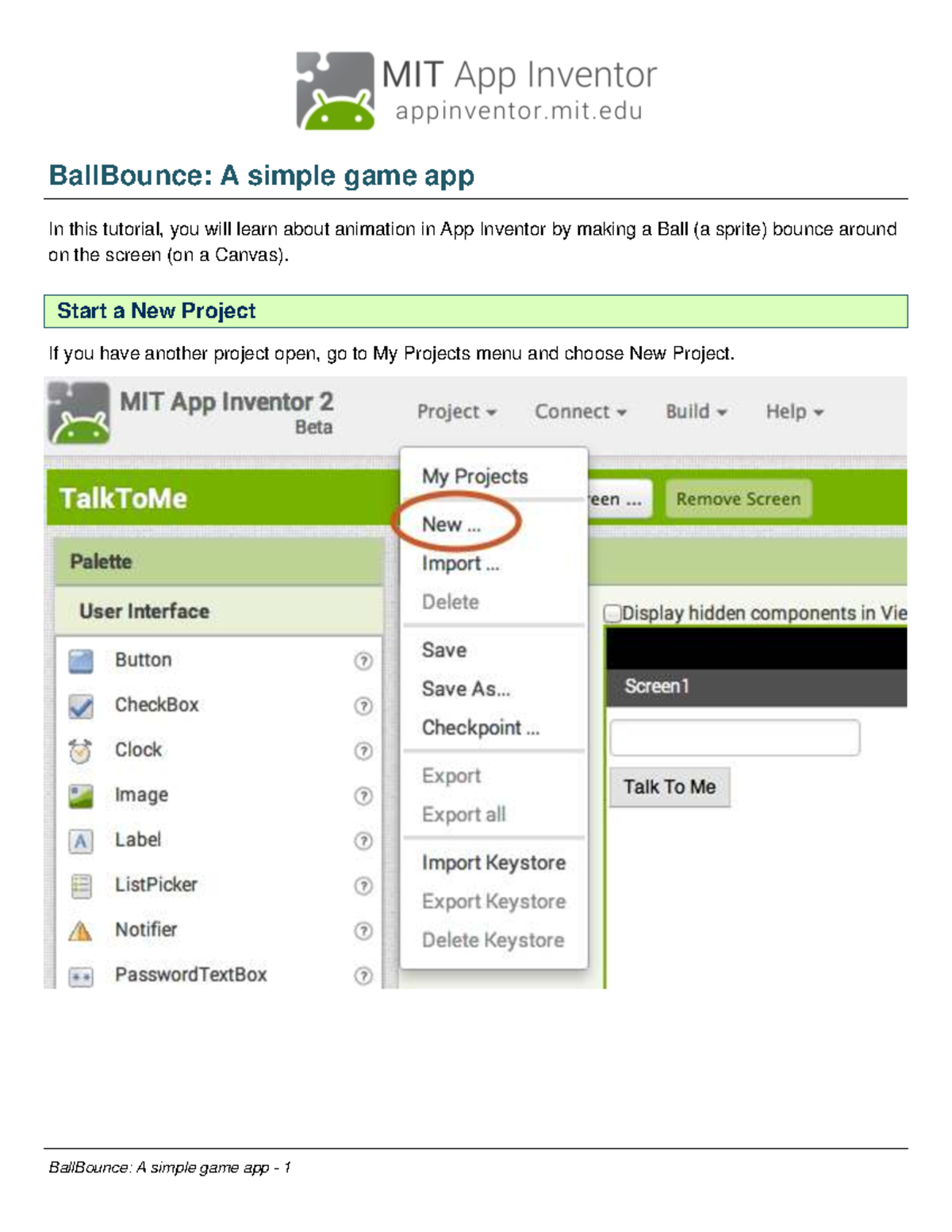 Ball Bounce Tutorial - PCP: Creating a Bouncing Ball App - Studocu