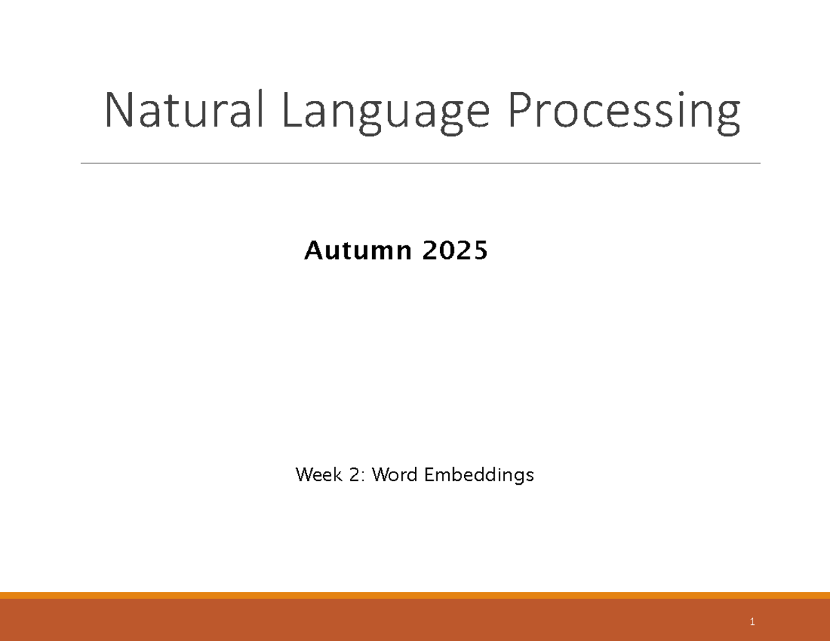 Natural Language Processing (NLP) Quiz - 23123: Word Embeddings Overview - Studocu