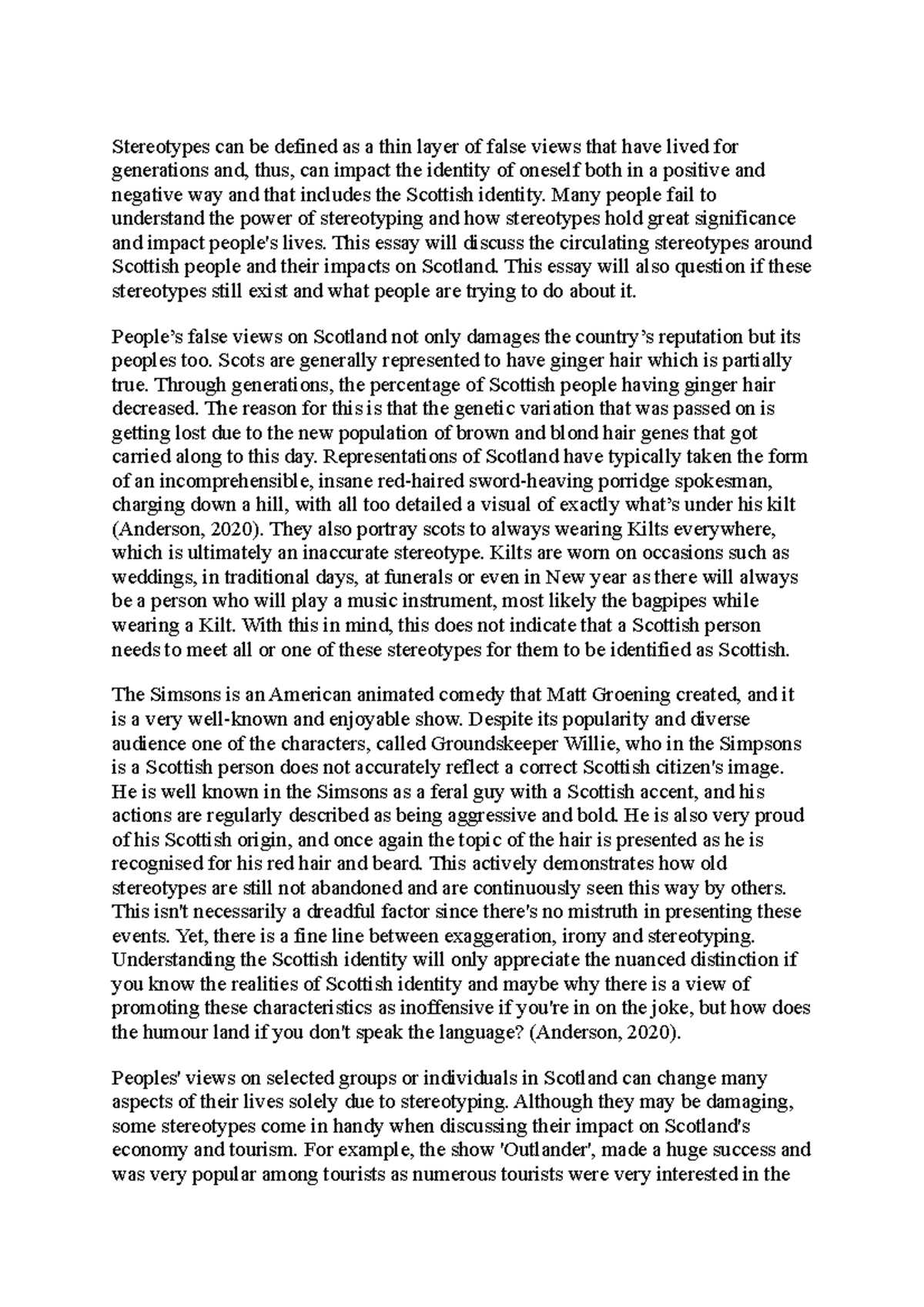 Stereotypes of Scottish Identity: Impacts and Perceptions Analysis ...