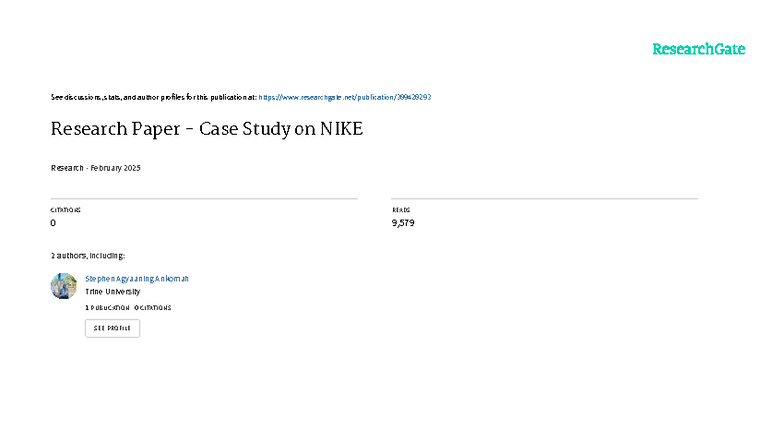 Research Paper: Case Study on NIKE's Demand Forecasting Challenges ...