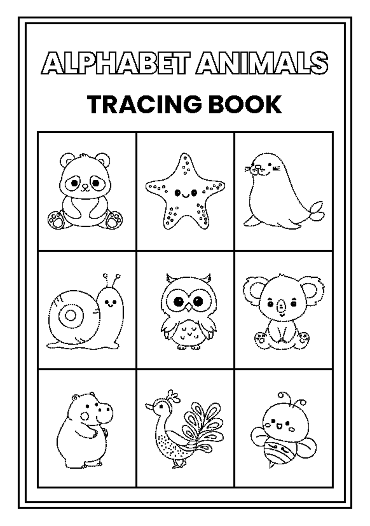 Alphabet Animals Tracing & Coloring Booklet (Grayscale) - Studocu