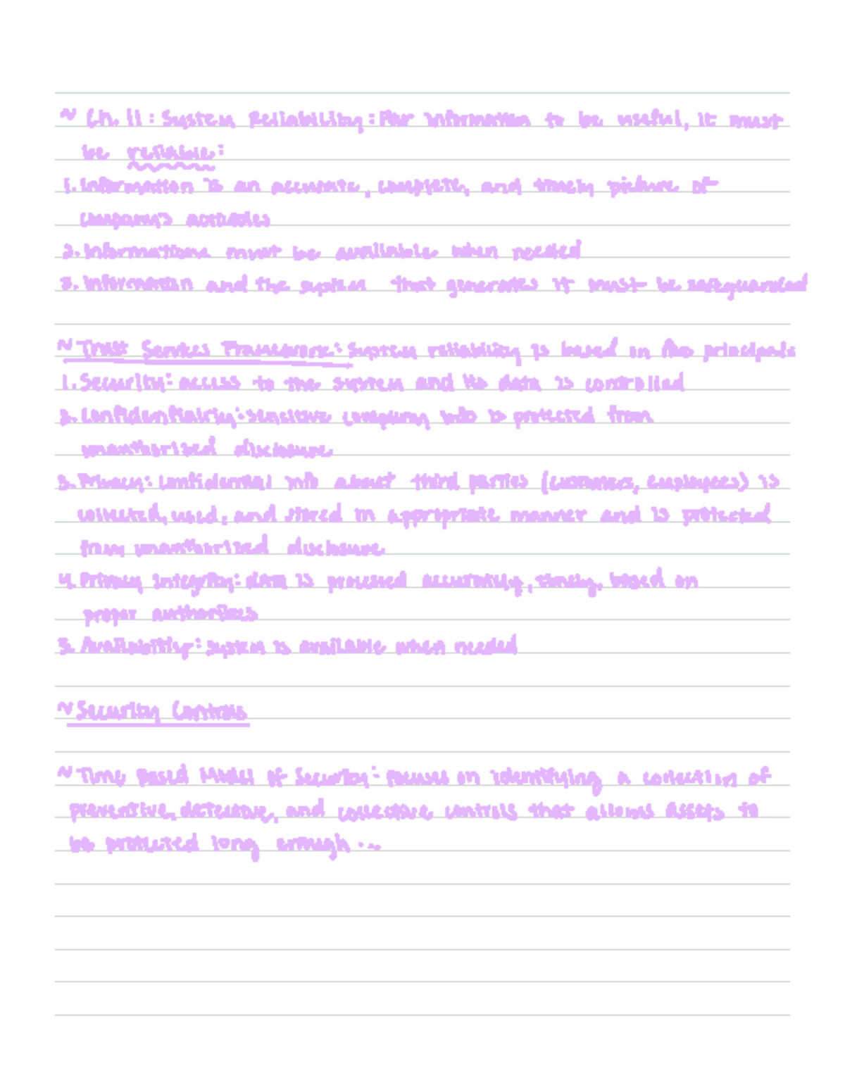 Ch 11: System Reliability & Security Framework Principles - Studocu