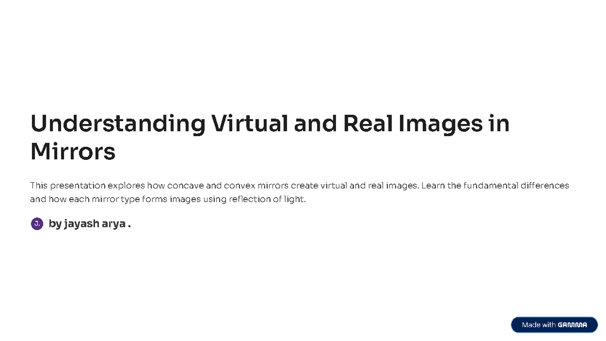 Understanding Virtual and Real Images in Mirrors: Concave vs Convex ...