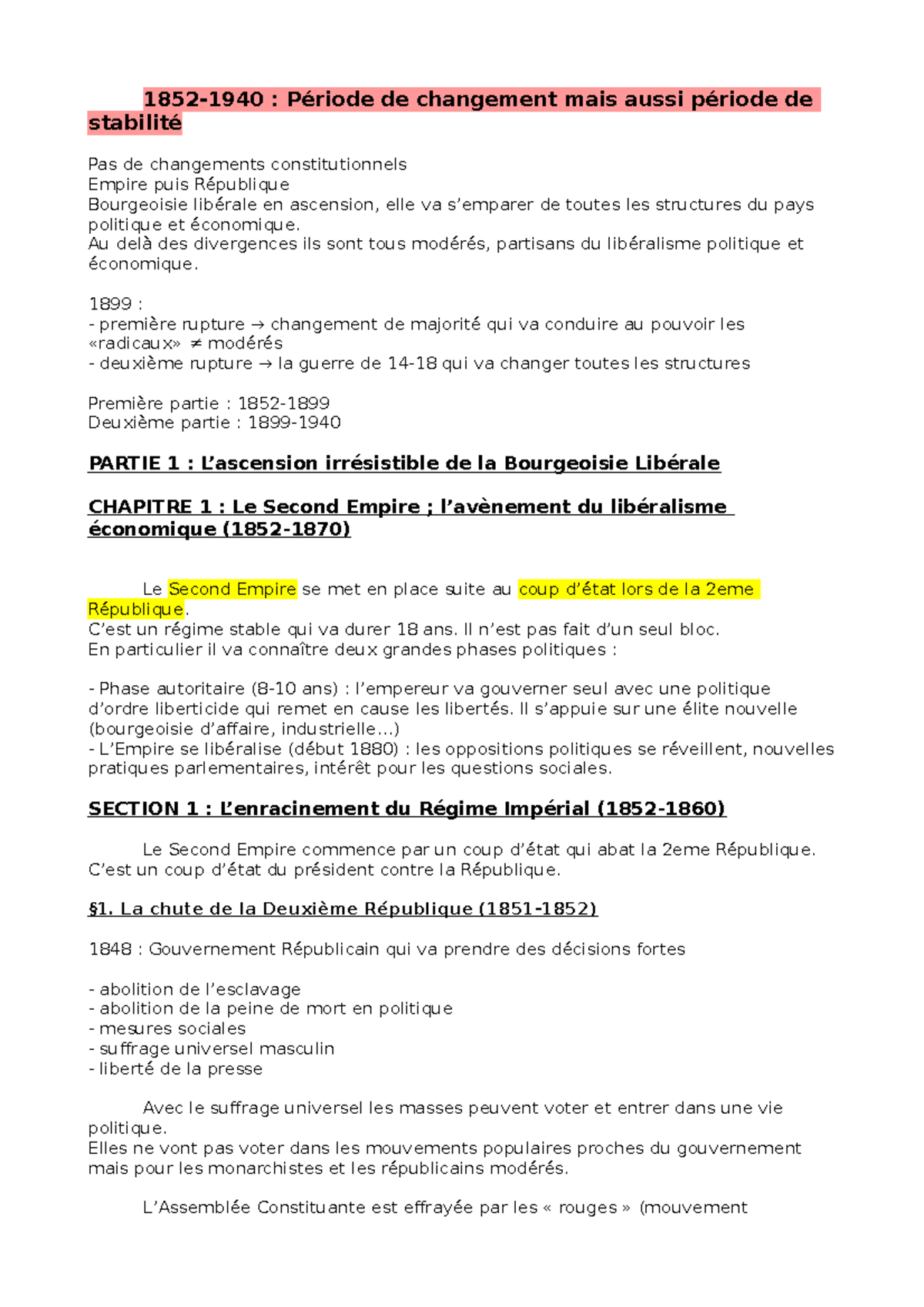 Histoire-entier-S3 - 1852-1940 : Période de changement mais aussi ...
