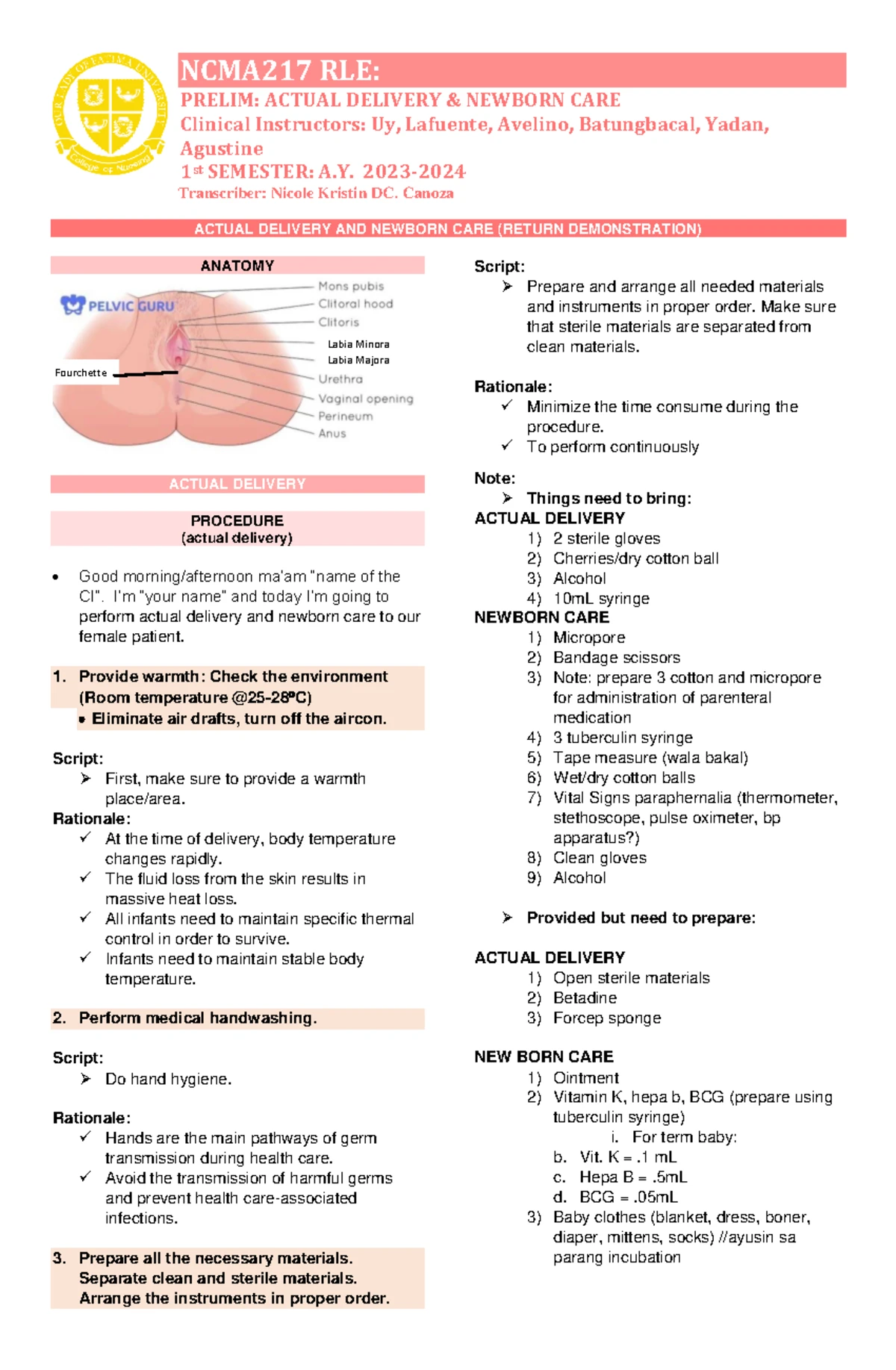 Module 4-peri care - ... - LESSON 3: PERINEAL CARE (MALE AND FEMALE ...