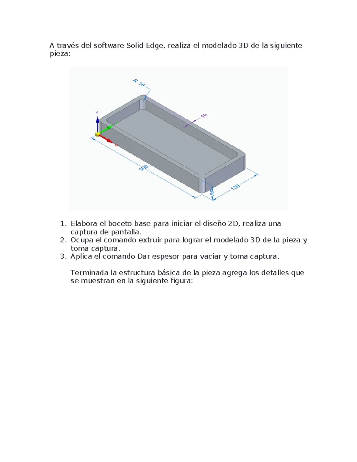 Modelado 3D en Solid Edge: Actividad para ...