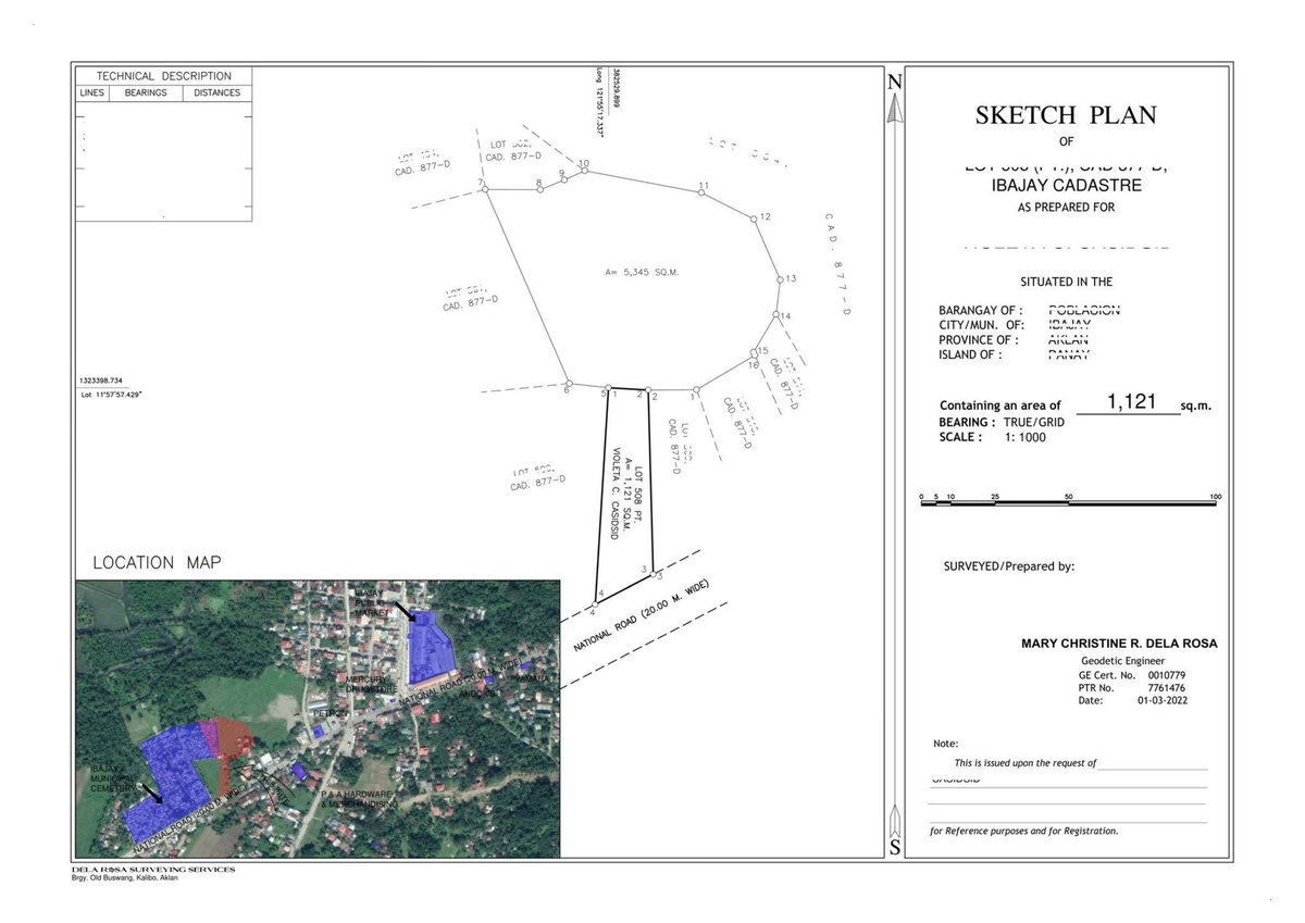 Lot Plan and Site Development for IBAJAY and MALAY, Aklan - Studocu