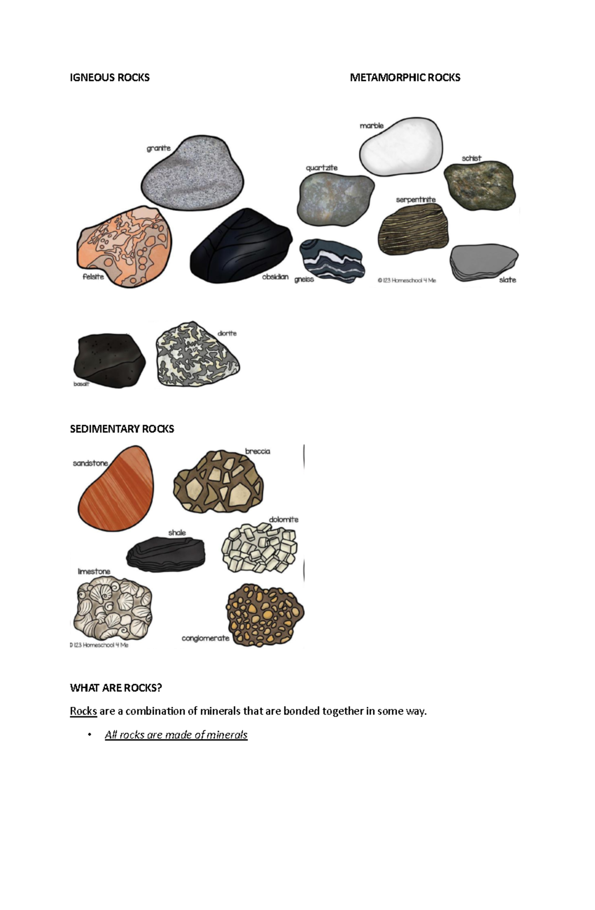 Earth-SCI- Reviewer - IGNEOUS ROCKS METAMORPHIC ROCKS SEDIMENTARY ROCKS ...