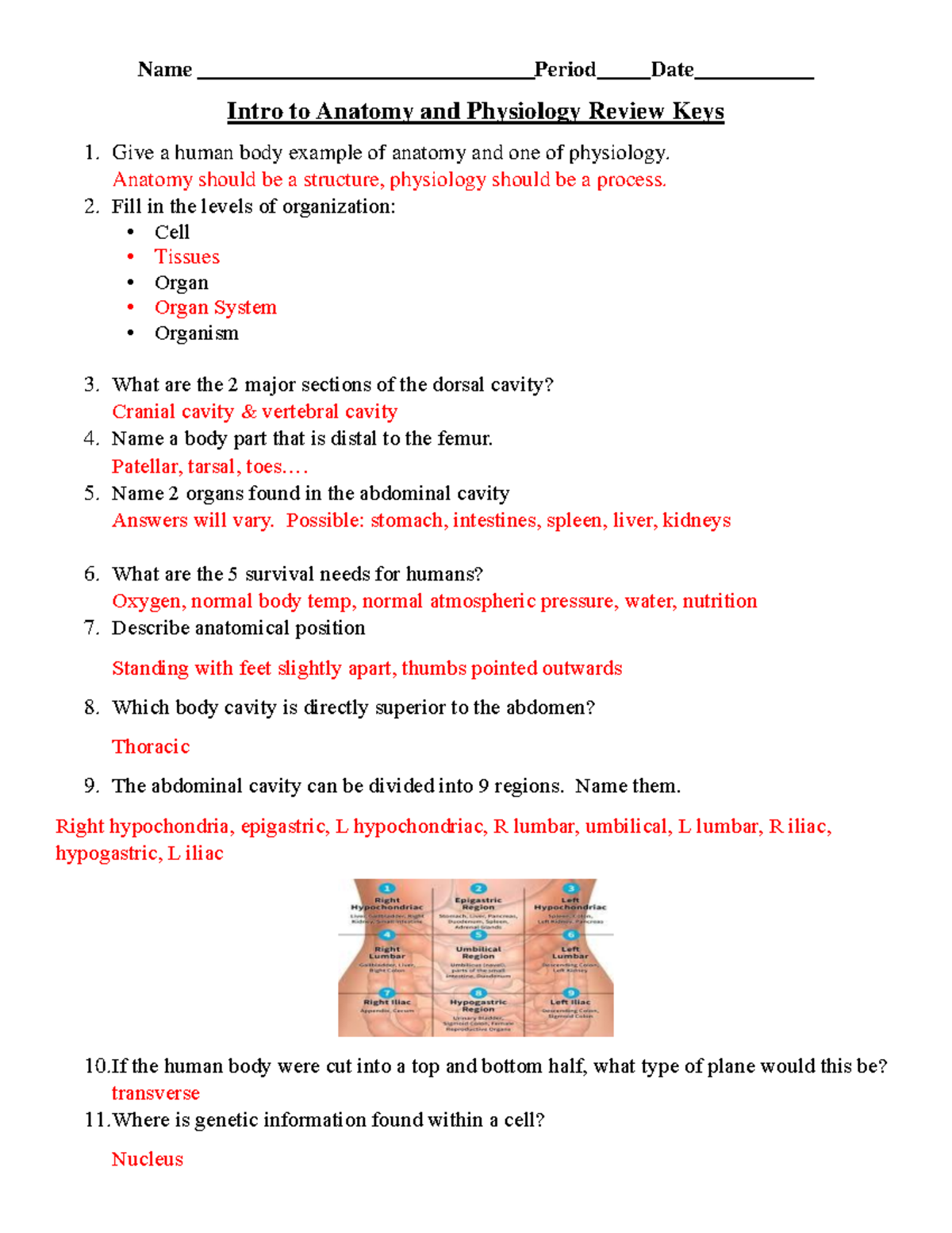 Intro to A&P Review Key Concepts: Anatomy & Physiology Insights - Studocu