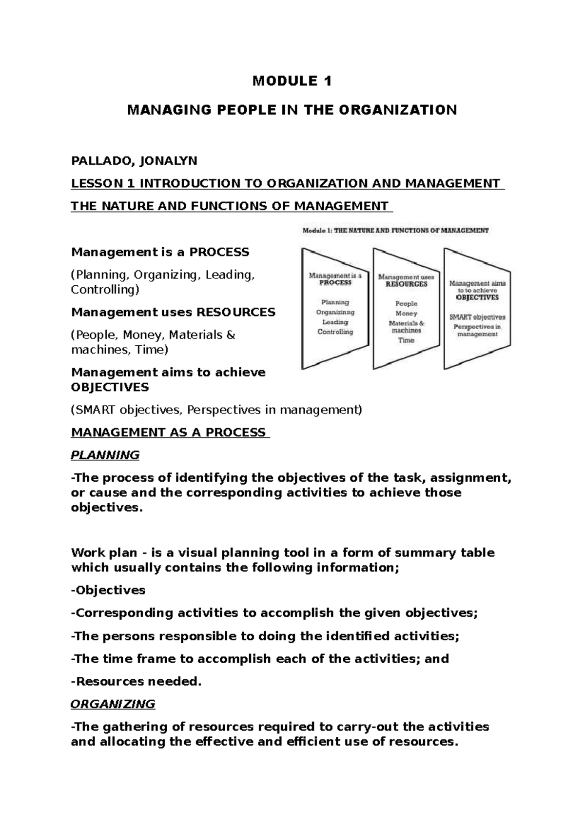 Group 1: Organization & Management Concepts Overview (Module 1) - Studocu
