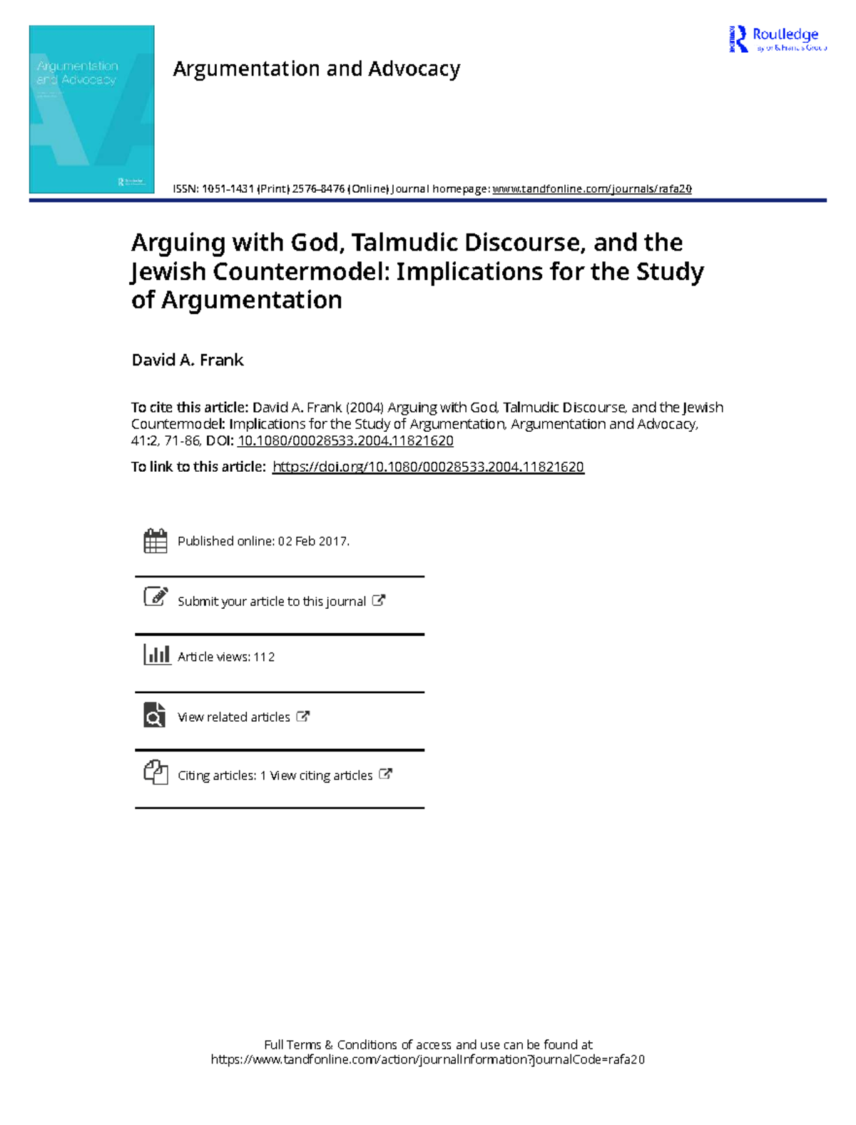 Arguing with God: Talmudic Discourse & Argumentation Insights (ENG 101 ...