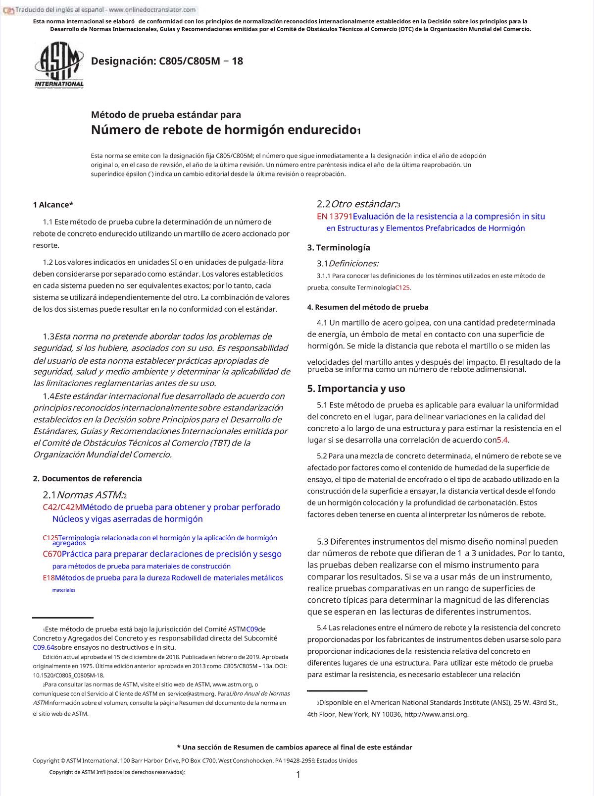 ASTM-c805 ESCLEROMETRÍA - Esta norma internacional se elaboróEsta norma ...