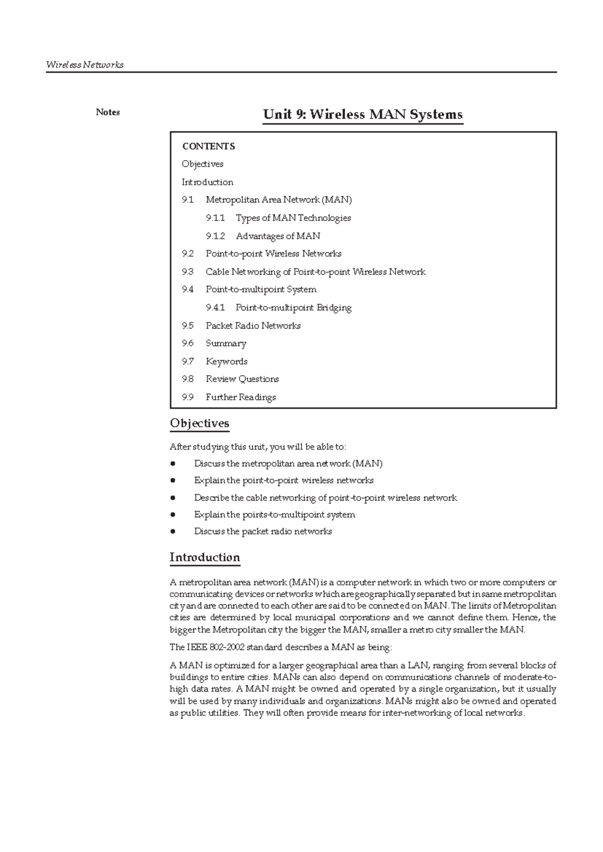 Wireless Communications and Networks: Week 10 - Wireless MAN Systems ...