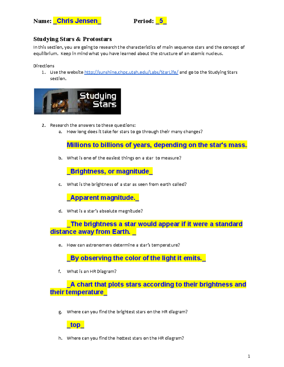 Studying Stars and Protostars: Key Concepts and Characteristics - Studocu