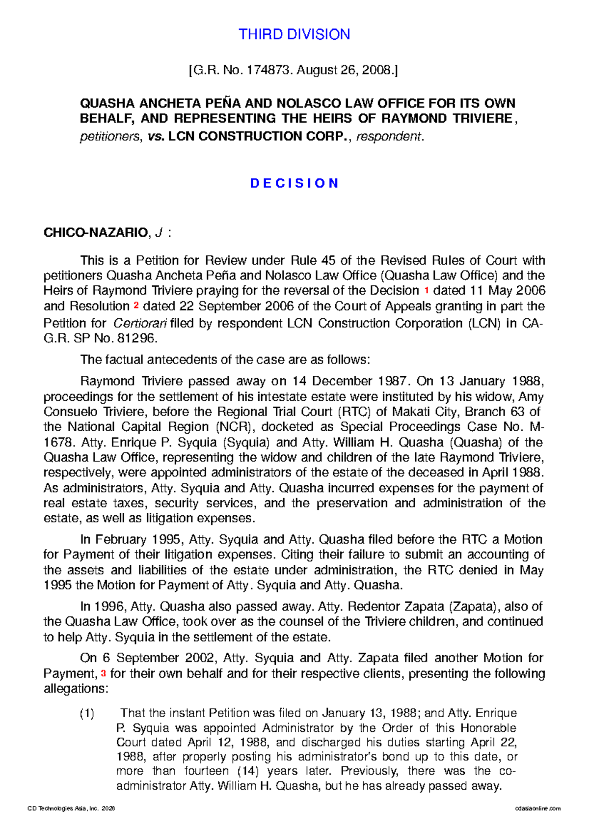 Case Study: Quasha Ancheta Peña & Nolasco Law Office vs. LCN ...