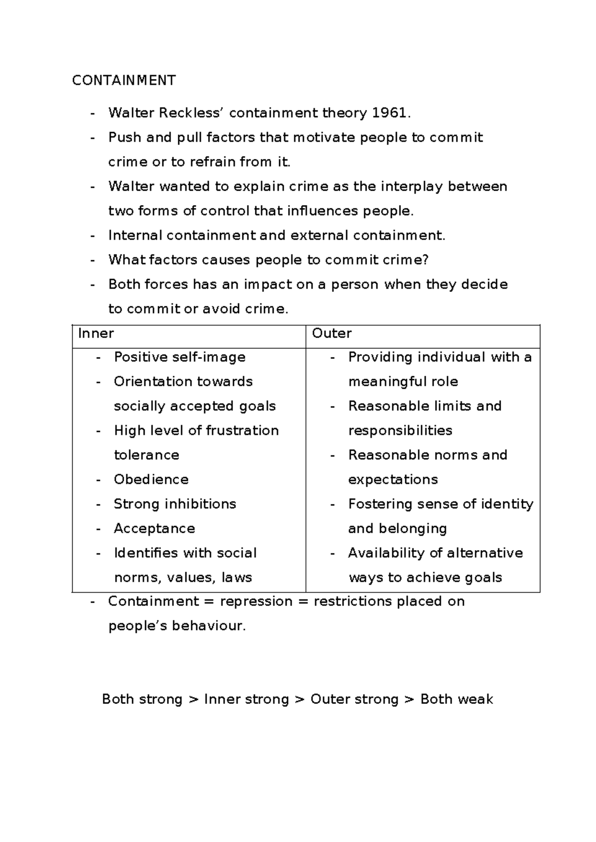 Containment Theory Overview: Internal vs External Factors in Crime ...