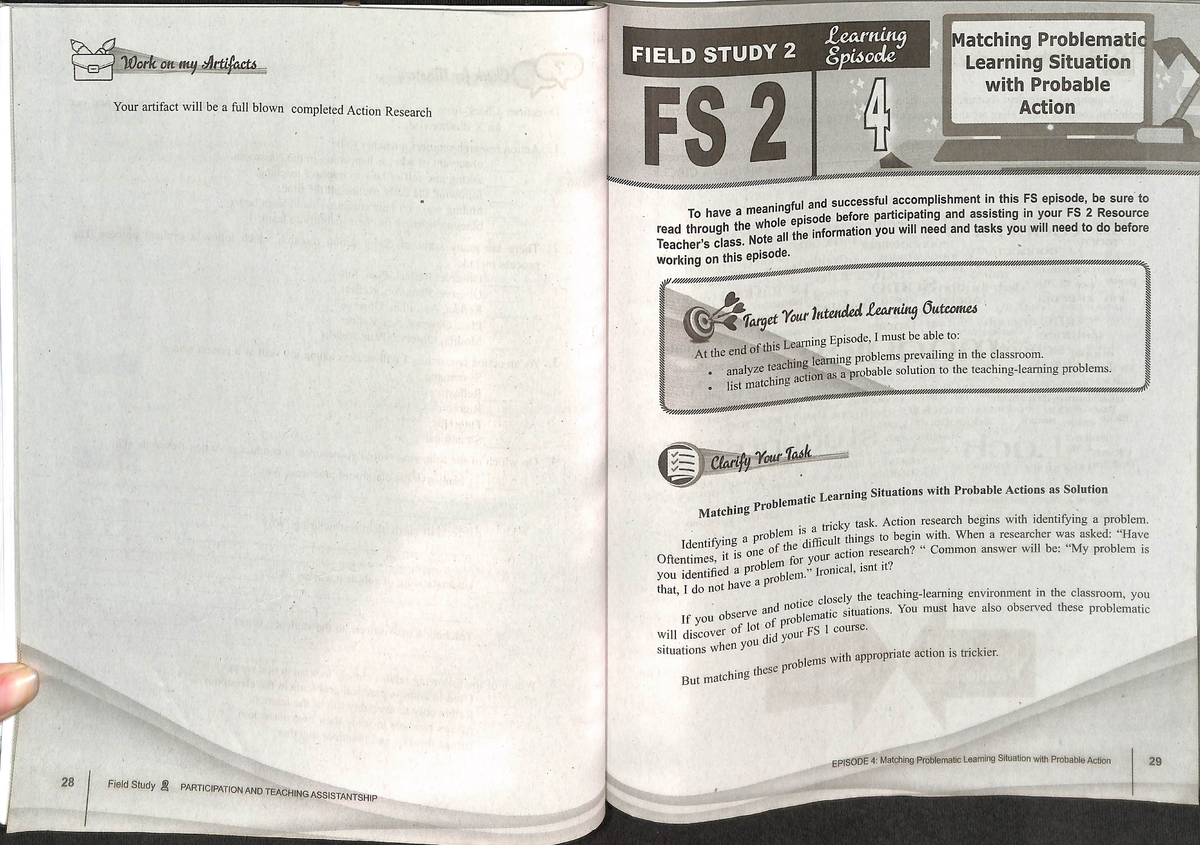 FS 2 Episode 4: Matching Problematic Learning Situations with Solutions - Studocu