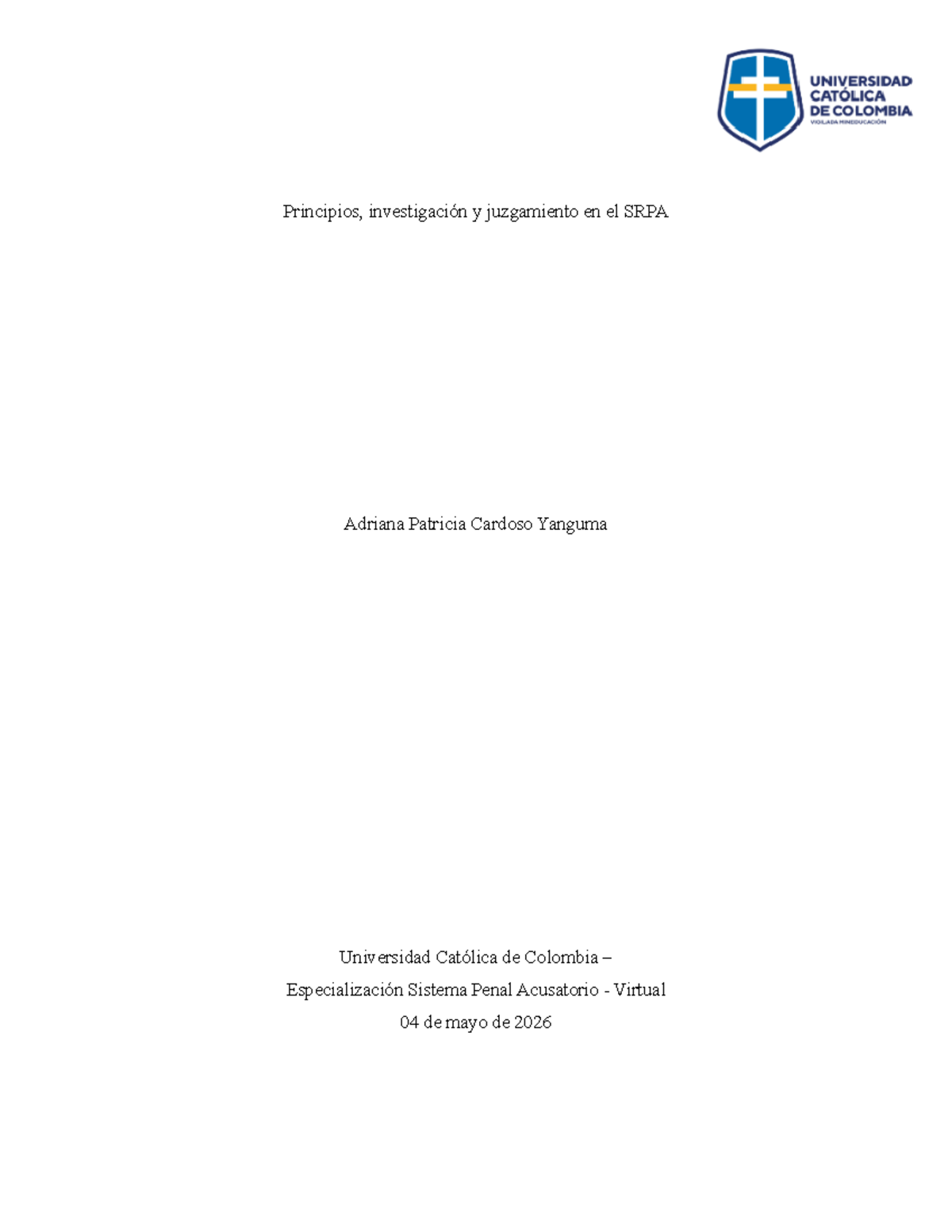 Análisis del Caso de Andrés Cardona en el SRPA: Principios y Retos ...