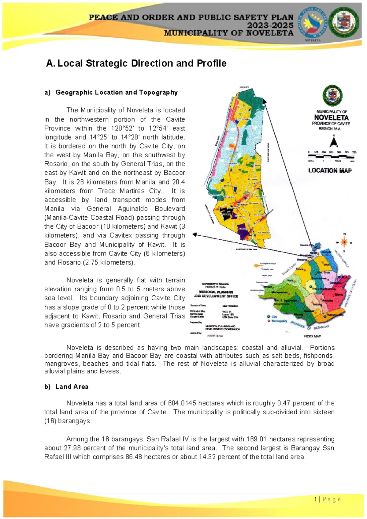 Final POPS Plan 2023-2025 for Noveleta, Cavite: Strategic Directions ...
