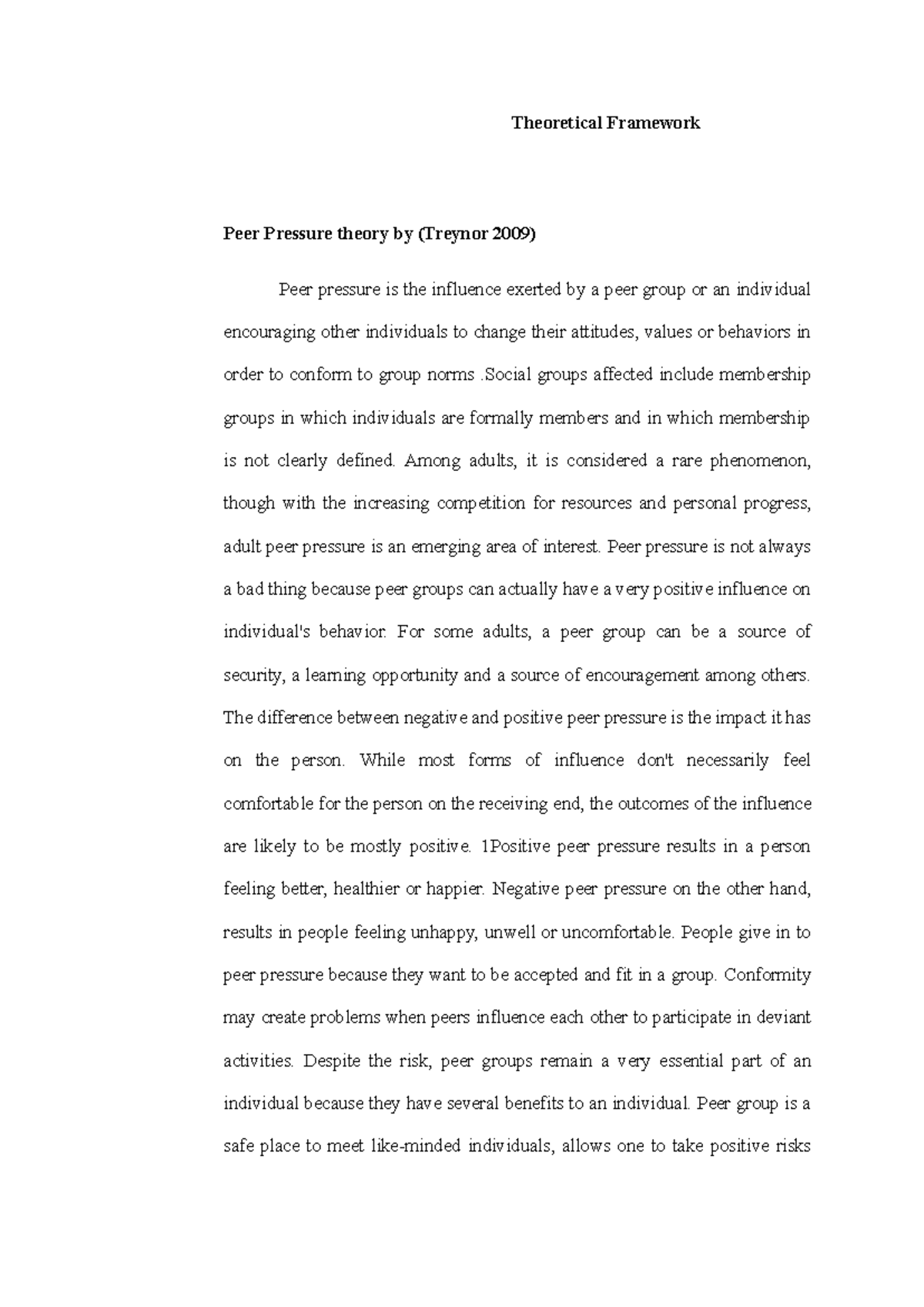 Peer Pressure & Decision Theory: Theoretical Framework Overview - Studocu