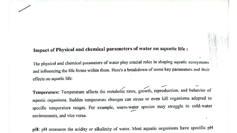 Impact of Water Parameters on Aquatic Life: Key Factors Explained CS ...