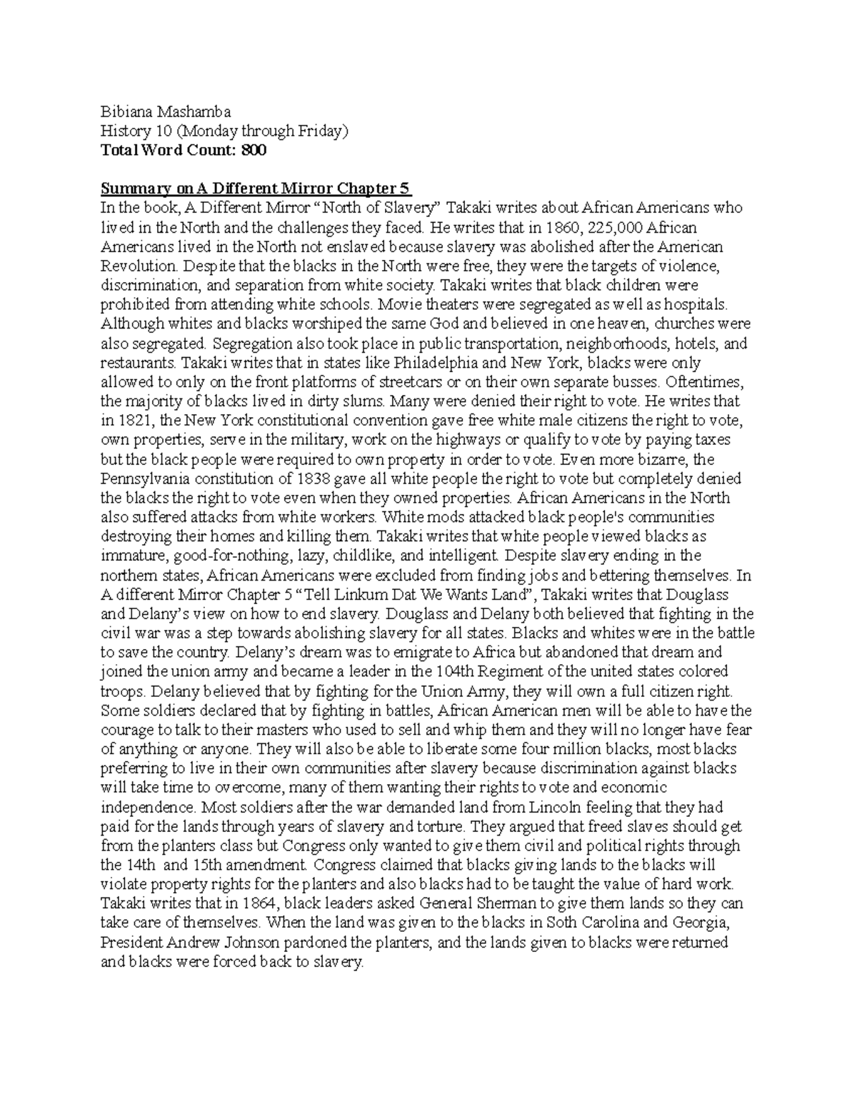 History 10-A Different Mirror: Chapter 5 Summary & Analysis - Studocu
