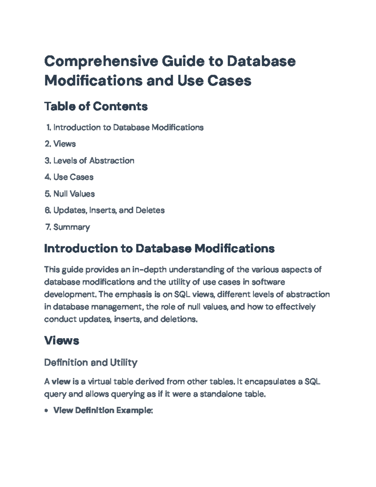 Database Modifications and Use Cases: A Comprehensive Guide ...