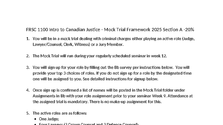 FRSC 1100 Mock Trial Instructions - Section A (2025) - Studocu