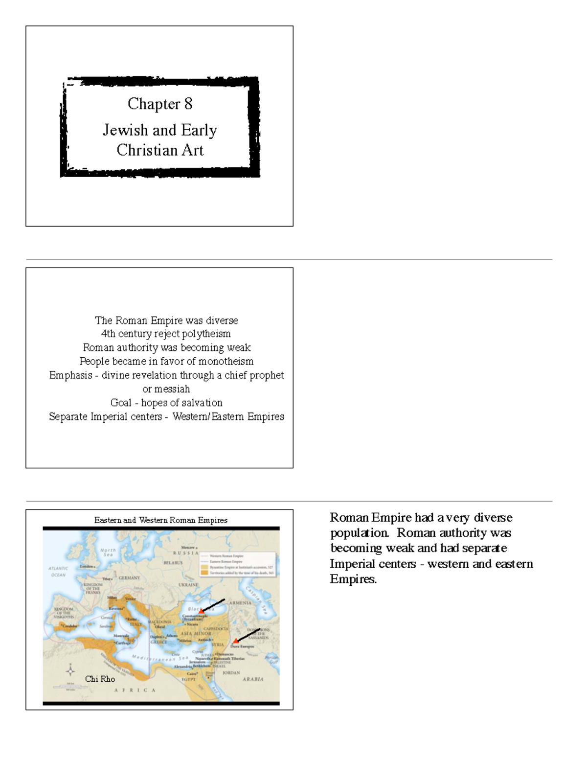 8. Late Antiquity - Lecture notes 13 - Chapter 8 Jewish and Early ...