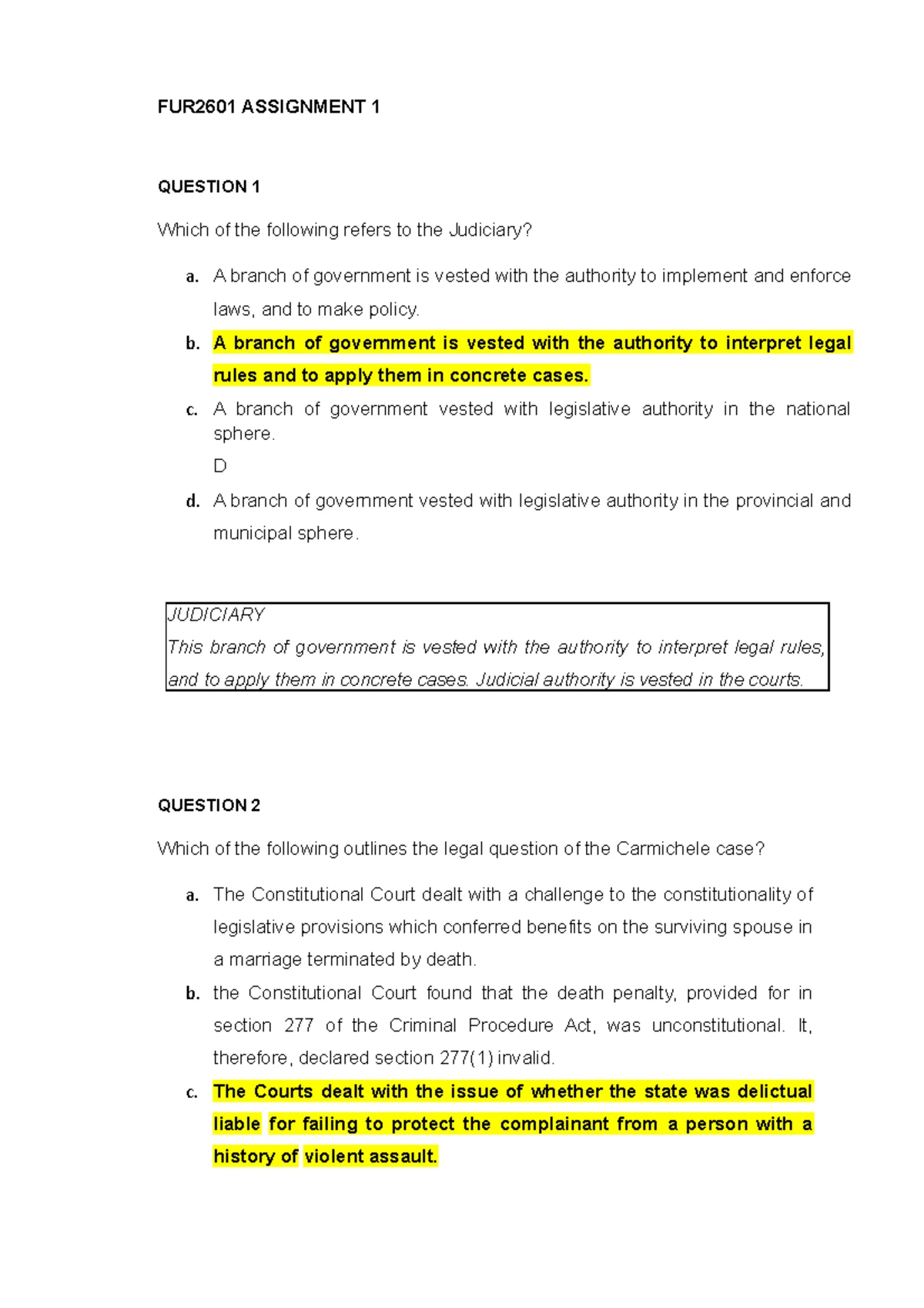 Notice OF BAR Sample - PRACTICAL EXAMPLES - IN THE HIGH COURT OF SOUTH ...